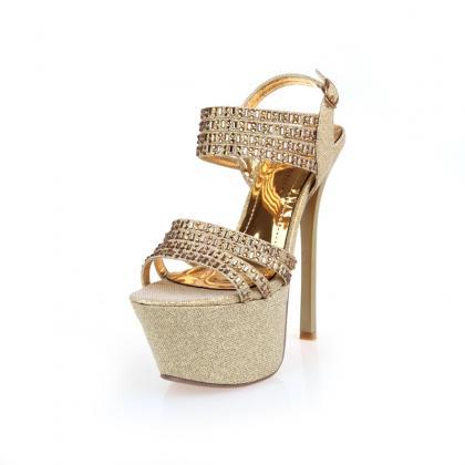 Glitter Bling Bling High Heel Sandals on Luulla