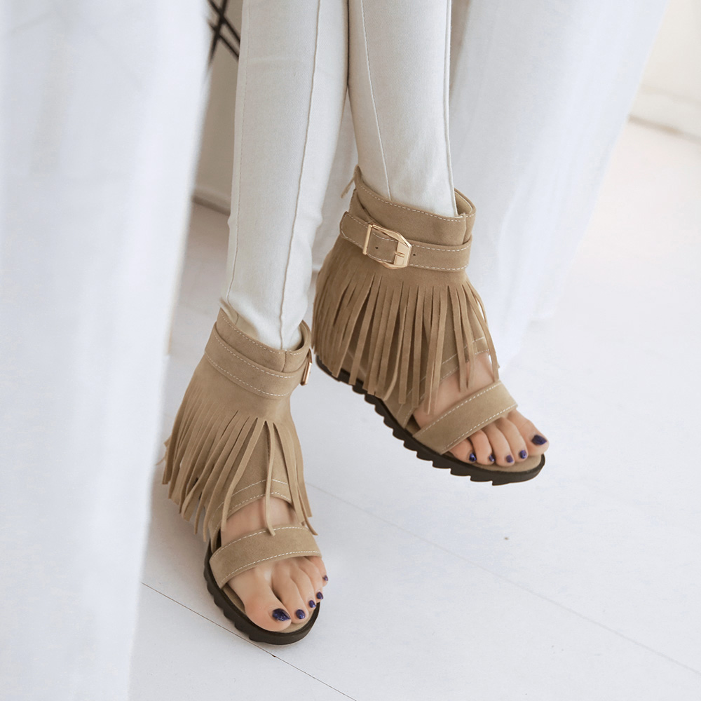 Fringe Flat Sandals on Luulla